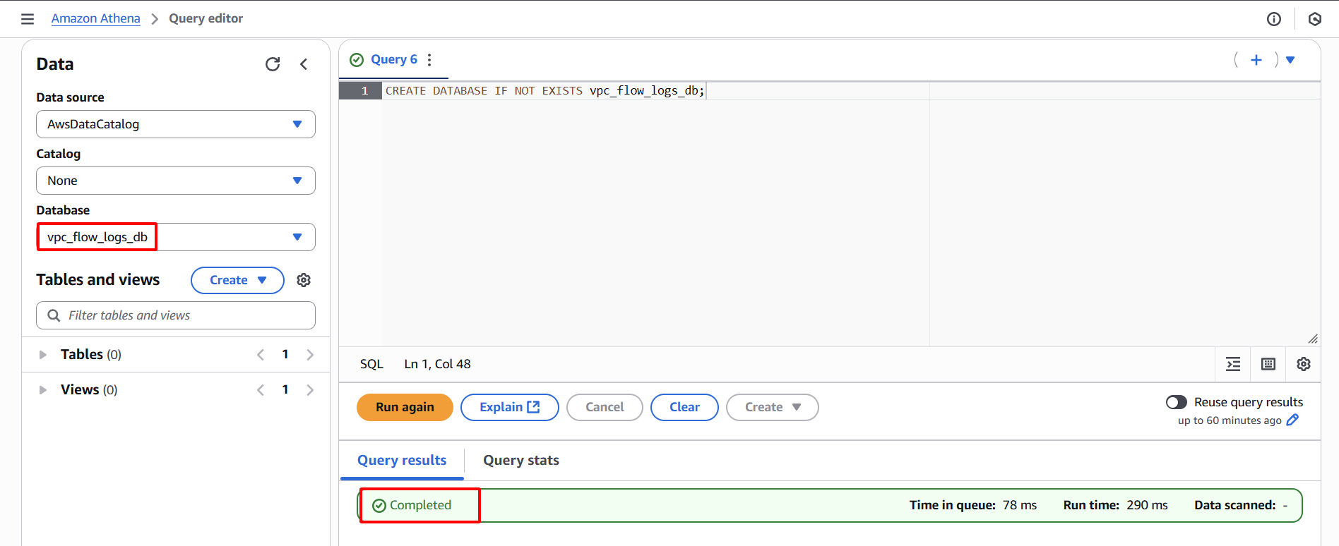 Query logs with Athena :: Create a new AWS account.